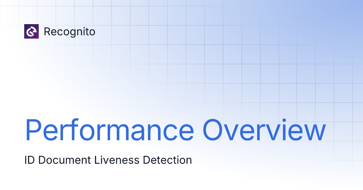 Performance Overview | Recognito