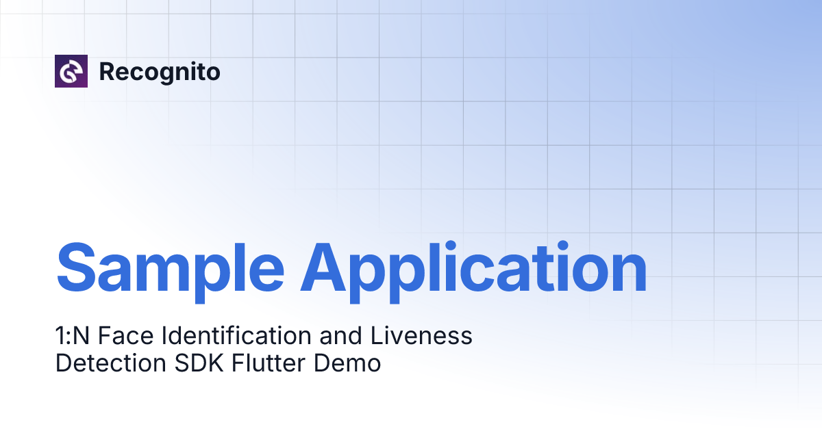 Sample Application | Recognito